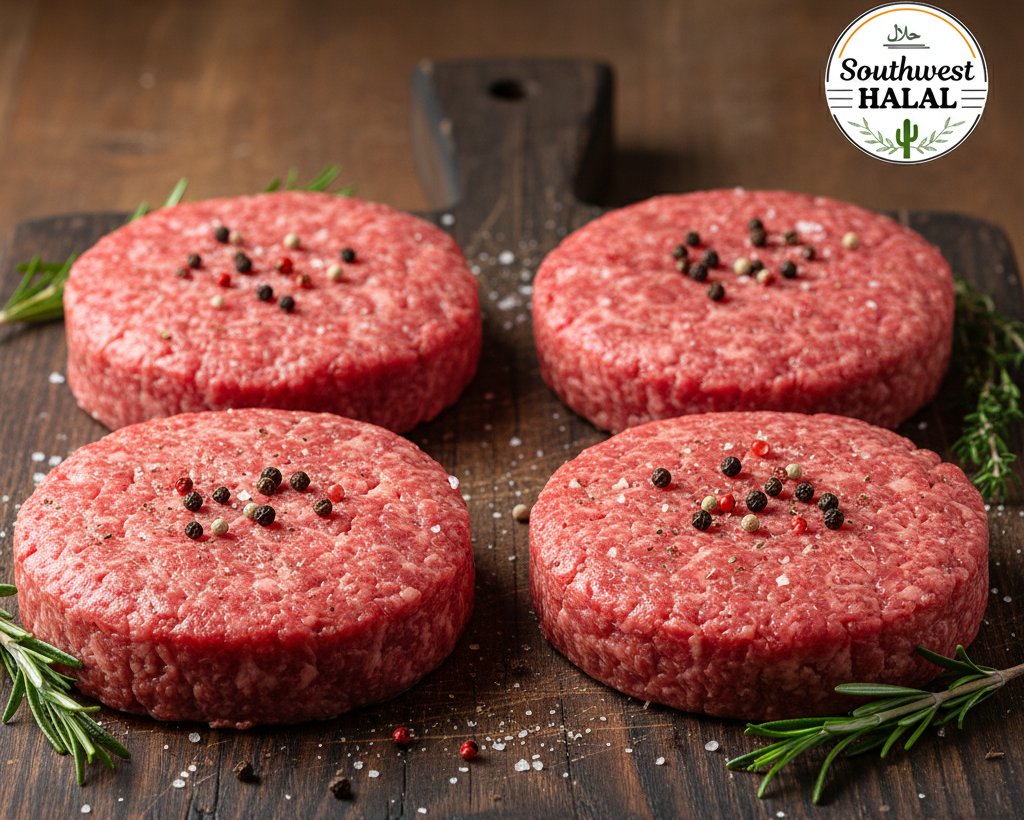 Beef Burger Patties (pack of 4) – Southwest Halal